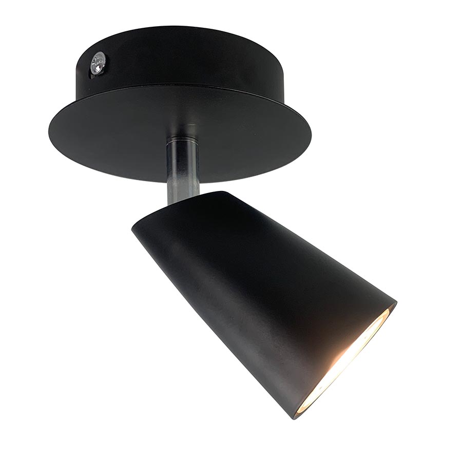 Spot dirigible Gary negro para foco GU10 | Almacenes Marriott