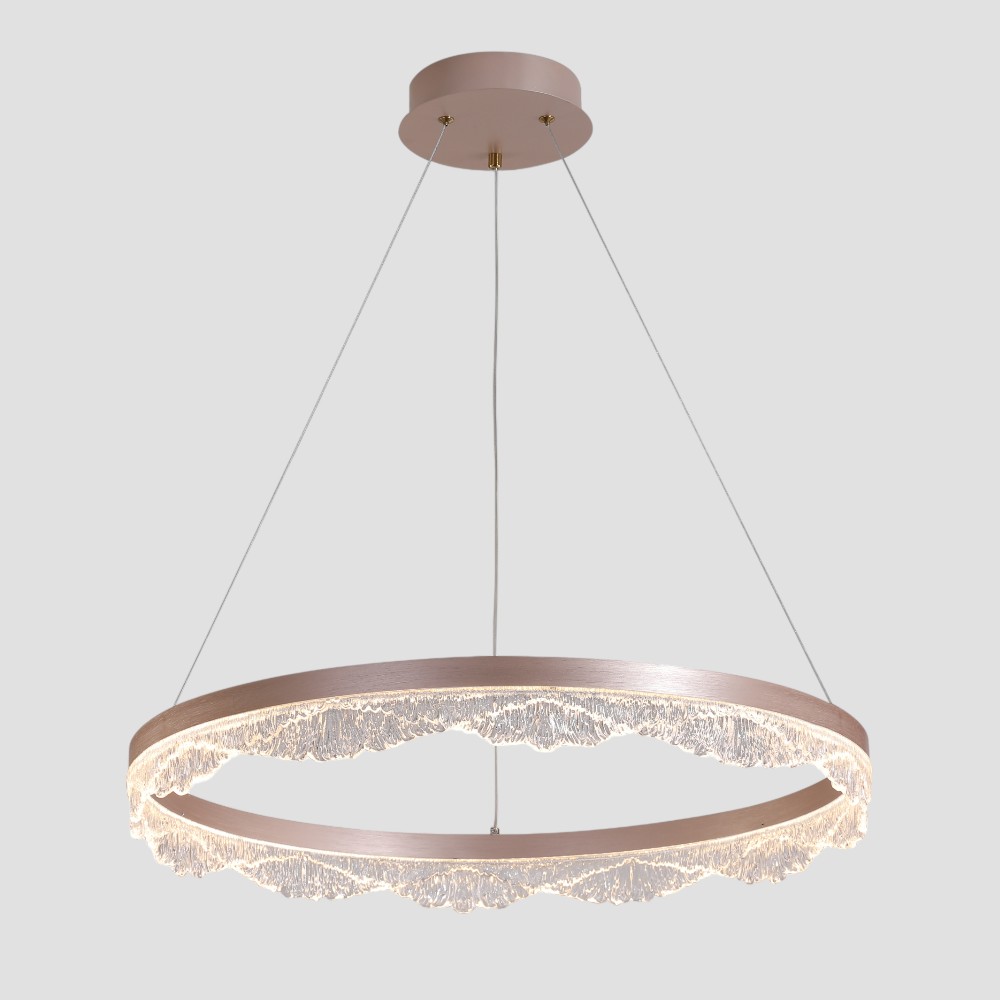 Lámpara colgante LED Parker metal champagne 3CCT 20W | Almacenes Marriott